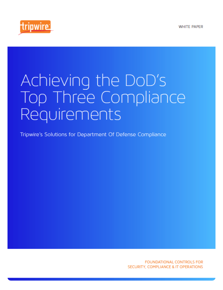 DOD Cybersecurity Compliance | Tripwire